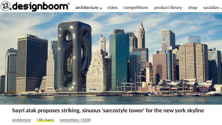 Design Boom – Hayri Atak Proposes Striking, Sinuous ‘Sarcostyle Tower ...