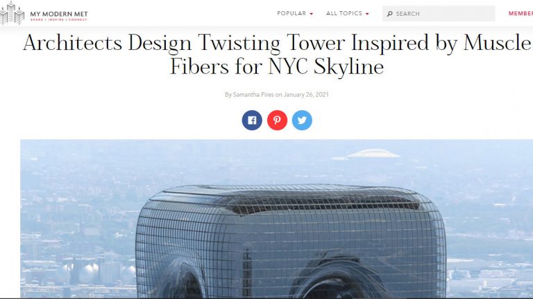 My Modern Met – Architects Design Twisting Tower Inspired by Muscle ...